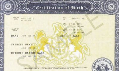 PA Birth Certificate
